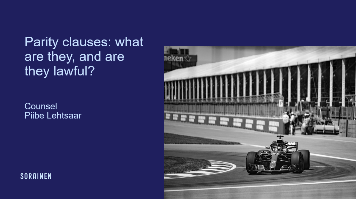 Parity clauses: what are they, and are they lawful? Piibe Lehtsaar ...