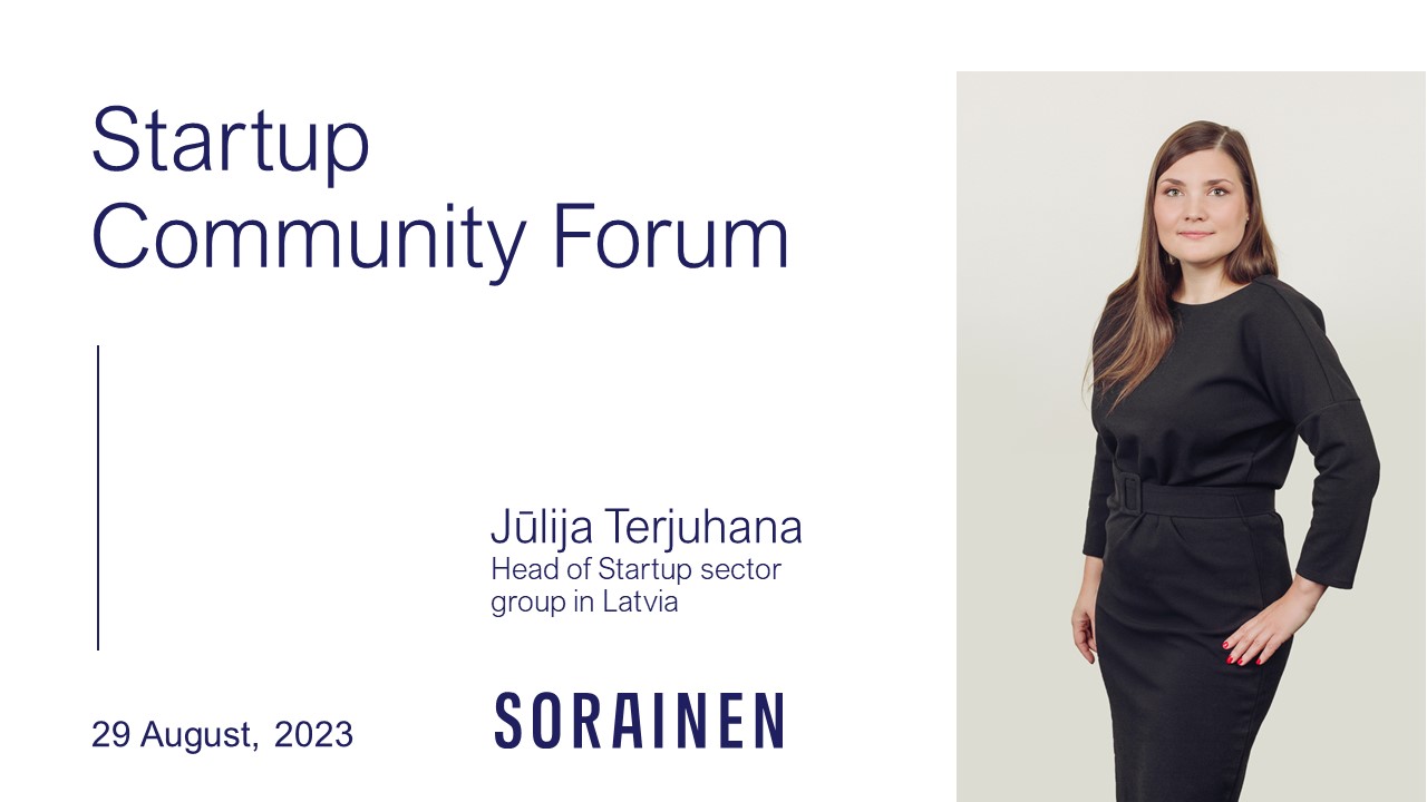 Startup Community Forum - Sorainen